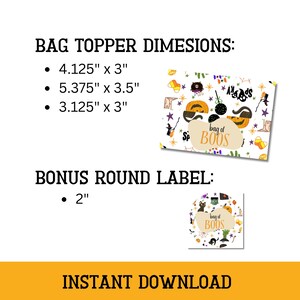 Halloween Treat Bag Topper, Printable Happy Halloween Bag Topper, Candy ...