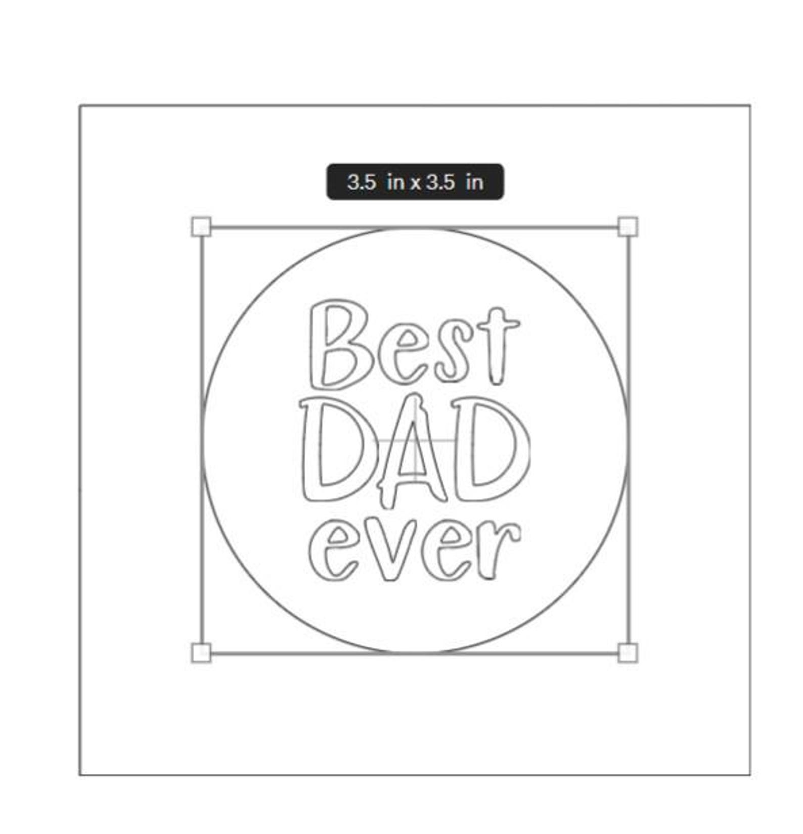 Minimalist BEST DAD EVER Silkscreen Cookie Stencil | Simple Father's ...