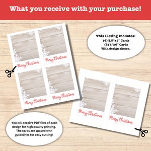 Printable Christmas Cookie Card, Printable Cookie Card, Red and White ...