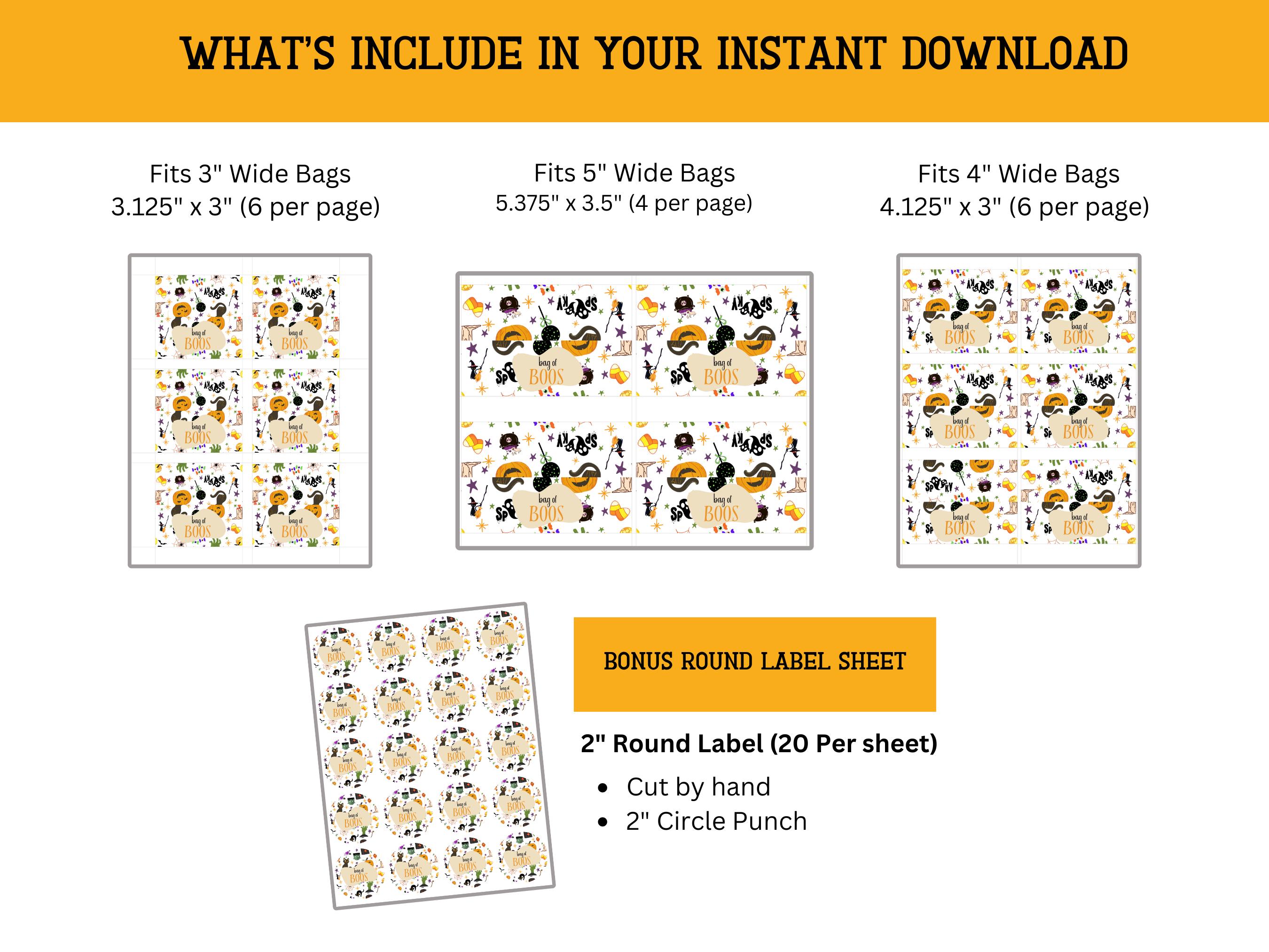 Halloween Treat Bag Topper, Printable Happy Halloween Bag Topper, Candy ...