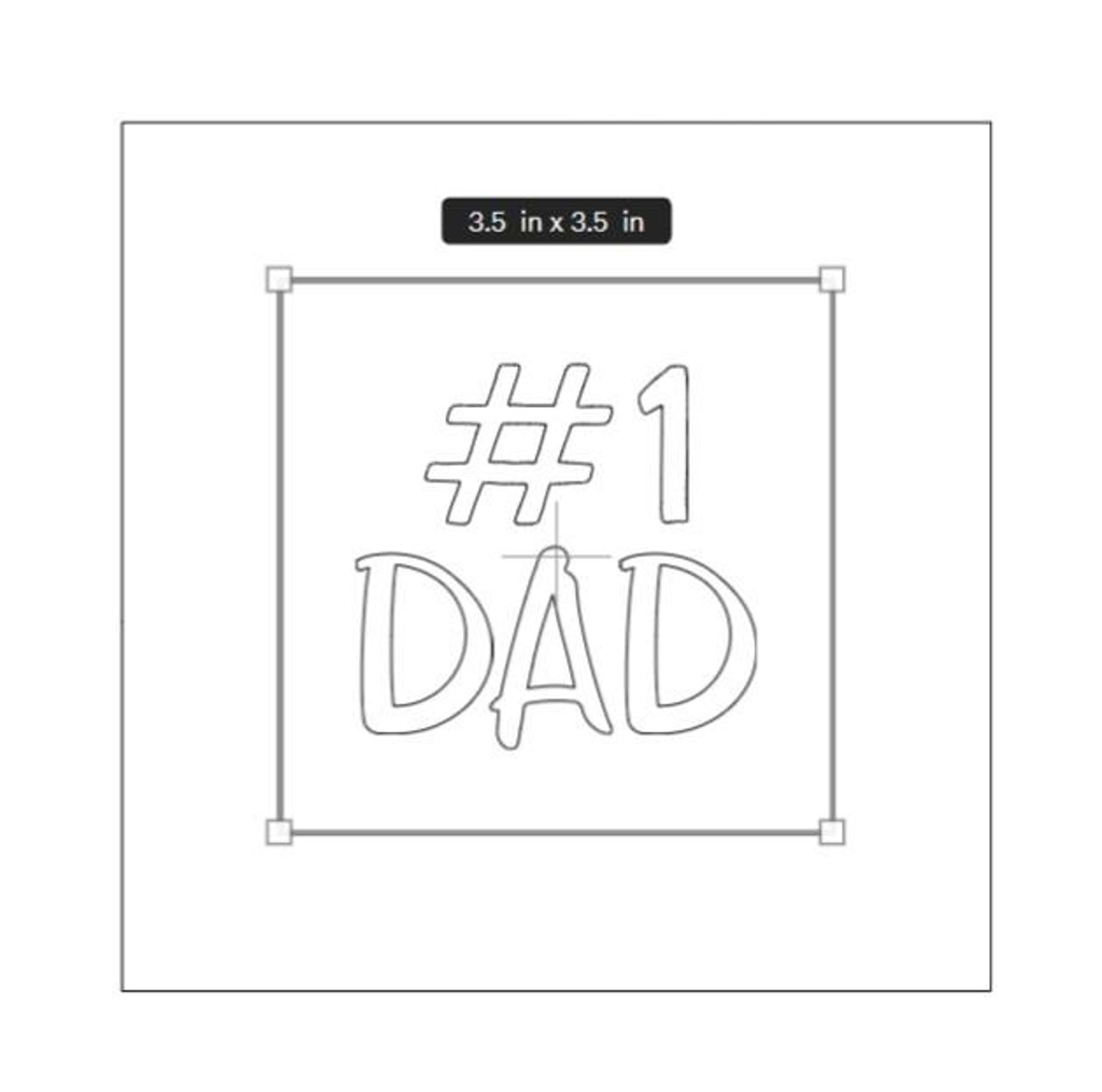 Minimalist "#1 Dad" Silkscreen Cookie Stencil | Simple Father's Day ...
