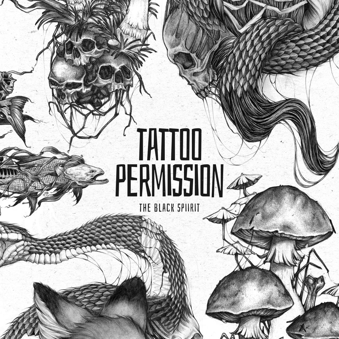Tattoo Ticket Tattoo Permit Tattoo Permission Dark Creepy Art Pencil ...