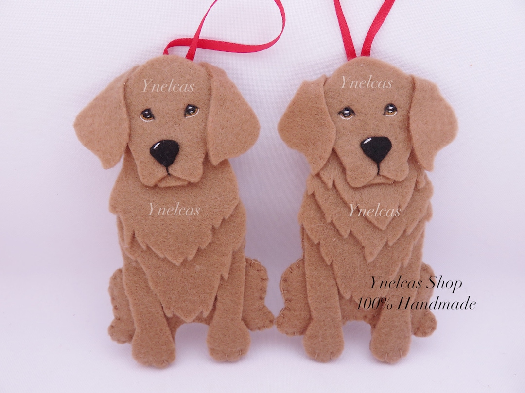 Golden Retriever Felt Dog Ornament Christmas Tree Decoration - Etsy