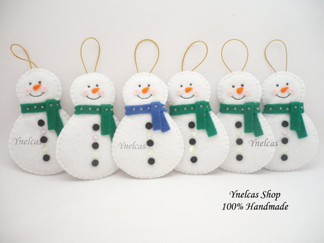 Snowman Felt Ornament for Christmas Tree ONE ORNAMENT - Etsy
