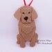 Golden Retriever Felt Dog Ornament Christmas Tree Decoration - Etsy