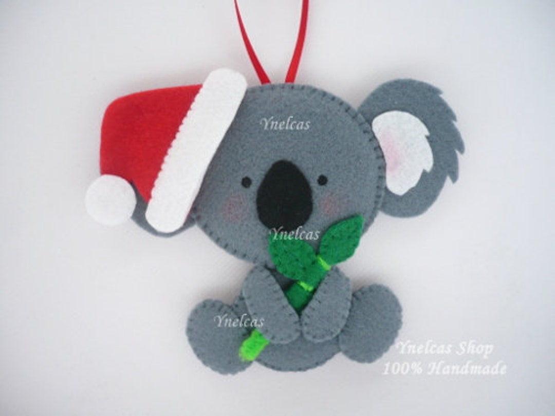 Koala Bear Felt Christmas Ornament Australian Marsupial Koala - Etsy