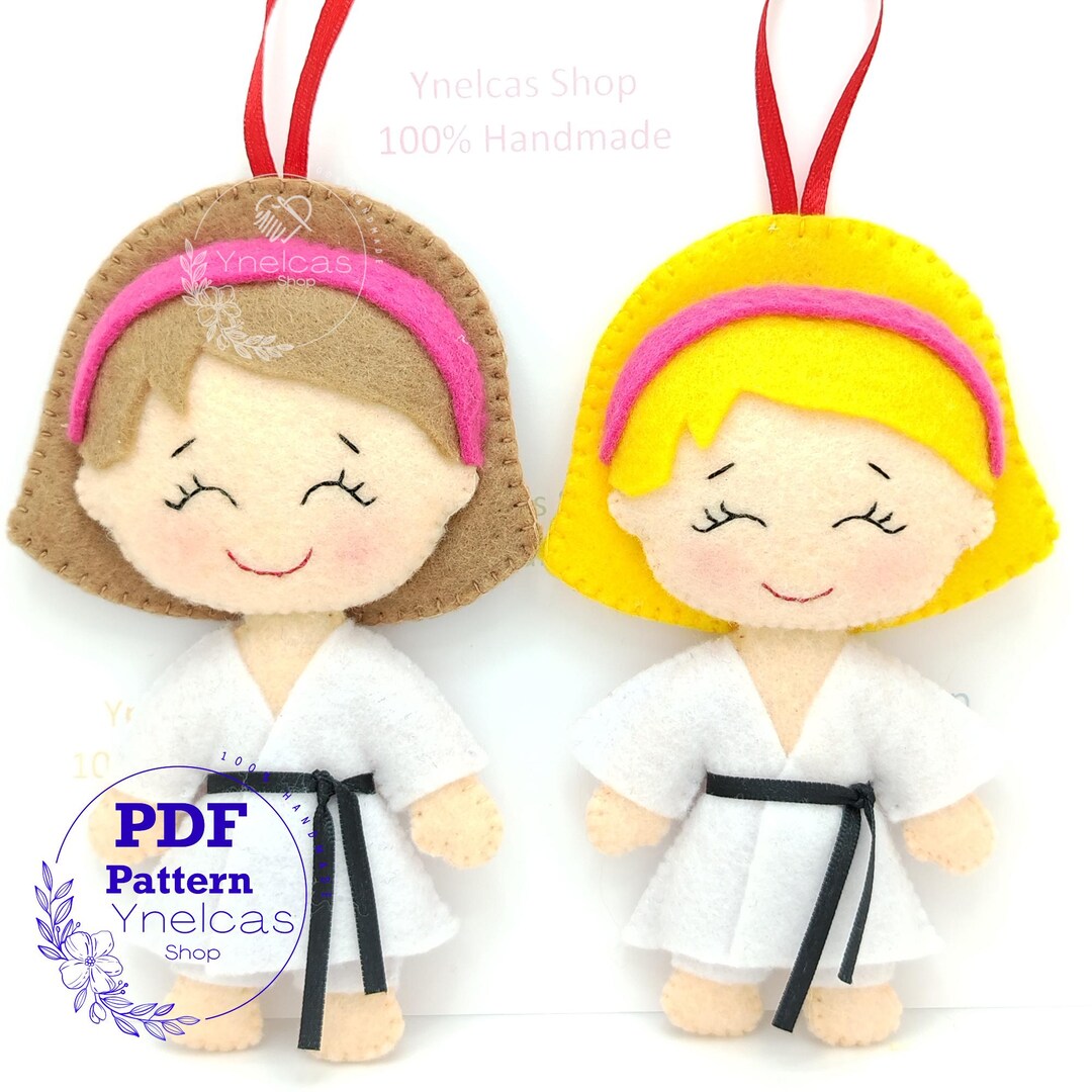 Felt Pattern Karate Girl Ornament Sewing Pattern PDF Pattern Karate ...