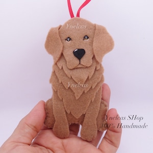 Golden Retriever Felt Dog Ornament Christmas, Tree Decoration - Etsy