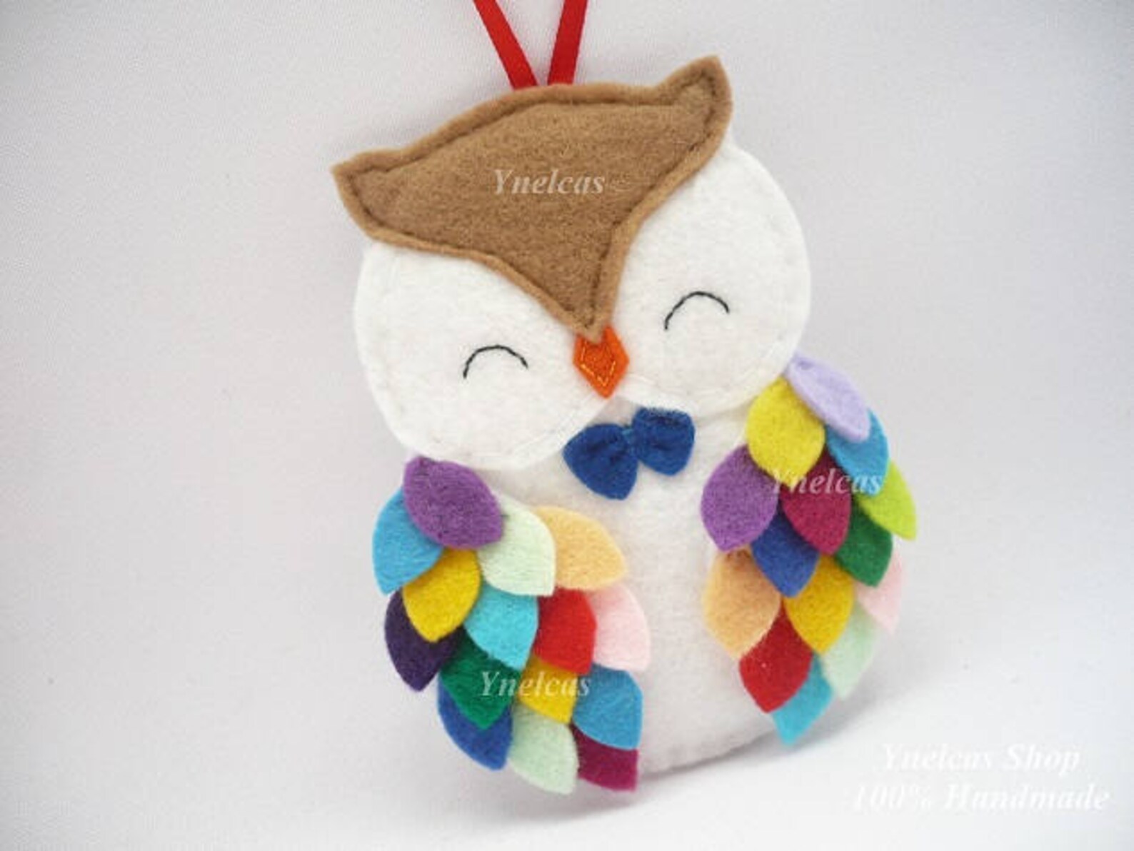Personalized Felt Owl Christmas Ornament Rainbow Multicolor | Etsy