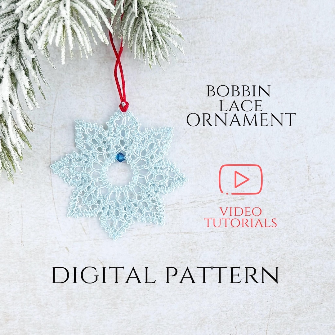 Digital Bobbin Lace Pattern Snowflake Ornament Lacemaking Pattern ...