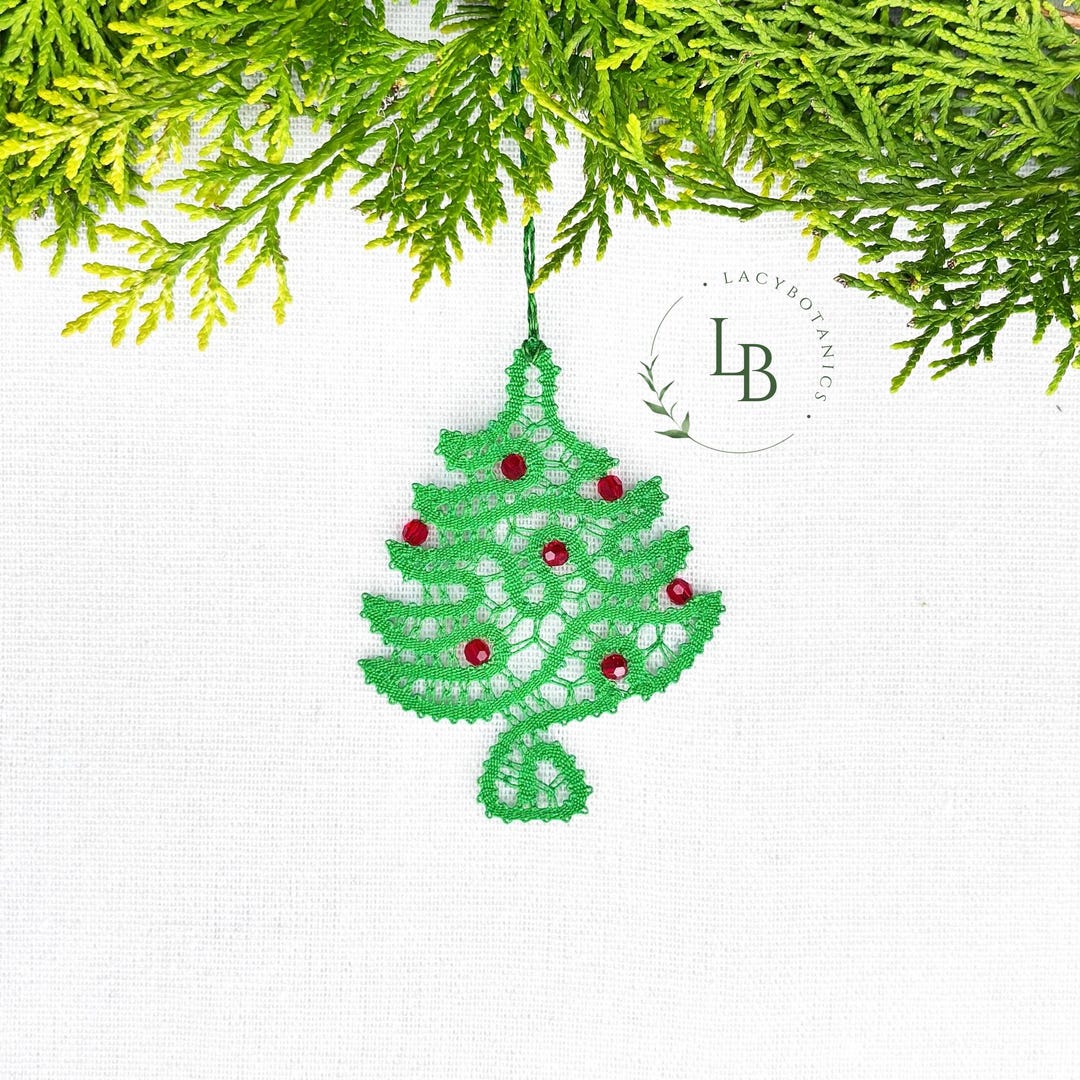 Bobbin Lace Pattern Christmas Tree Ornament • Digital Lacemaking ...