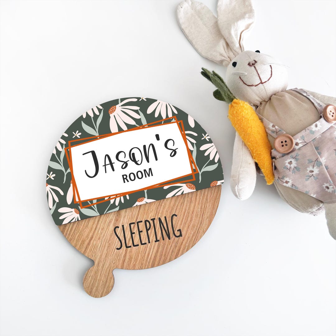 Personalized Name Sign for Kids – Functional Wooden Door Decor, Custom ...