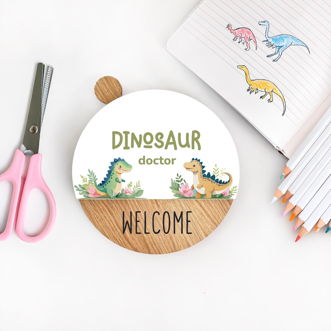 Custom Kids Doctor Name Sign – Personalized Rotating Status Door Plaque ...