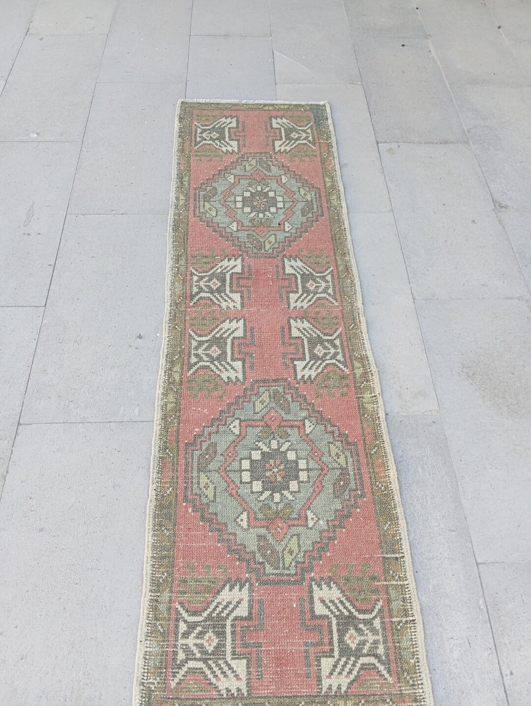 2x6 Runner Rug,2x6 Rug,2x6 Turkish Vintage Rug,oushak Handmade Wool Rug ...