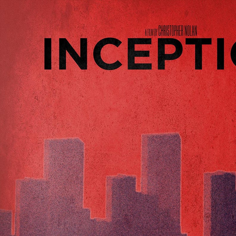 Inception Movie Poster - Etsy