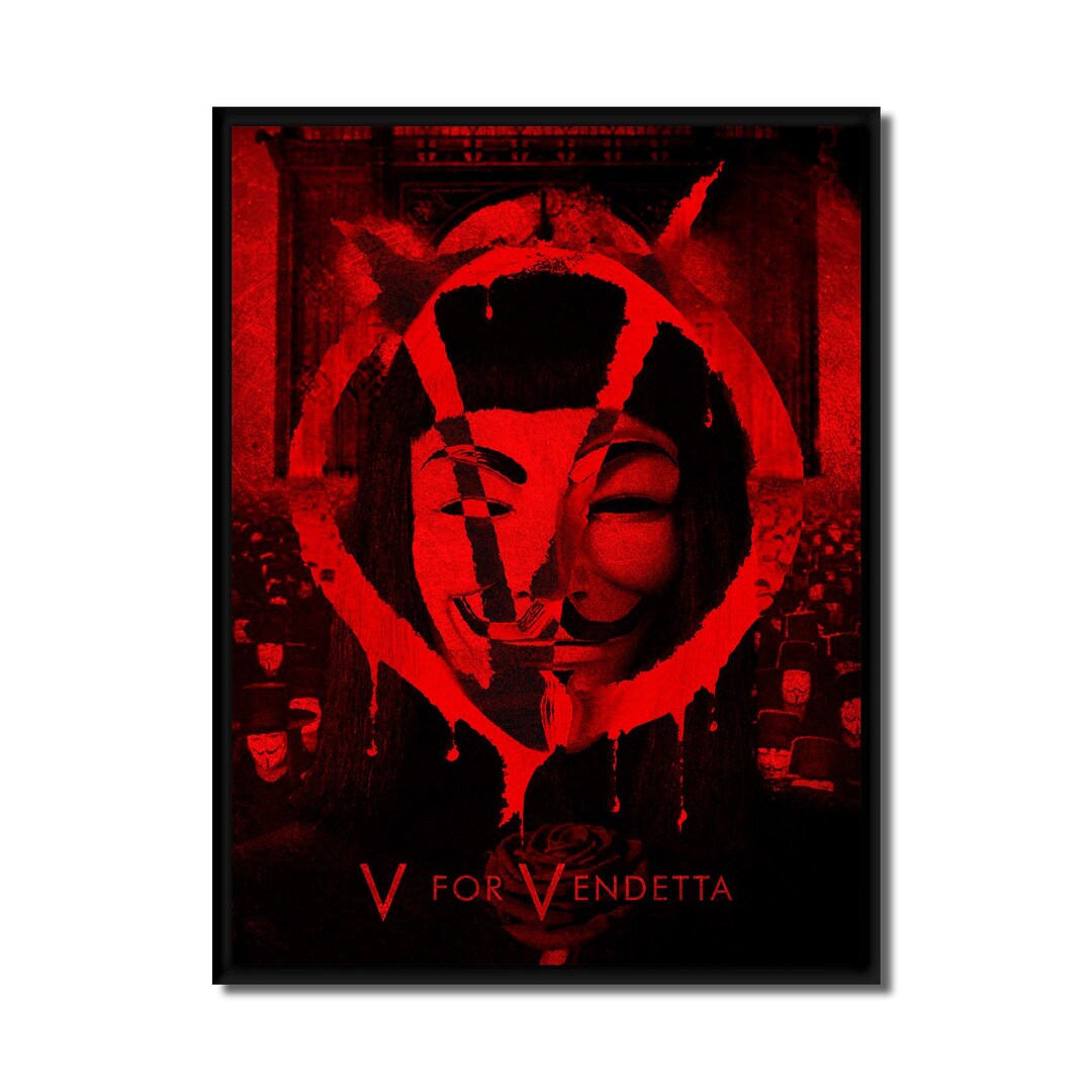 V for Vendetta Movie Poster - Etsy