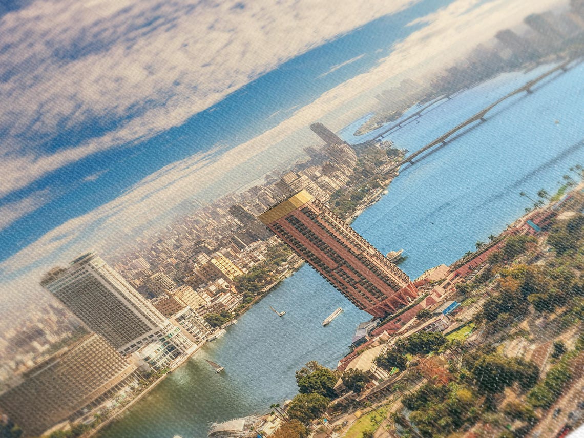 Cairo Cityscape Canvas Print, Nile River Panorama Wall Art, Large Egypt ...