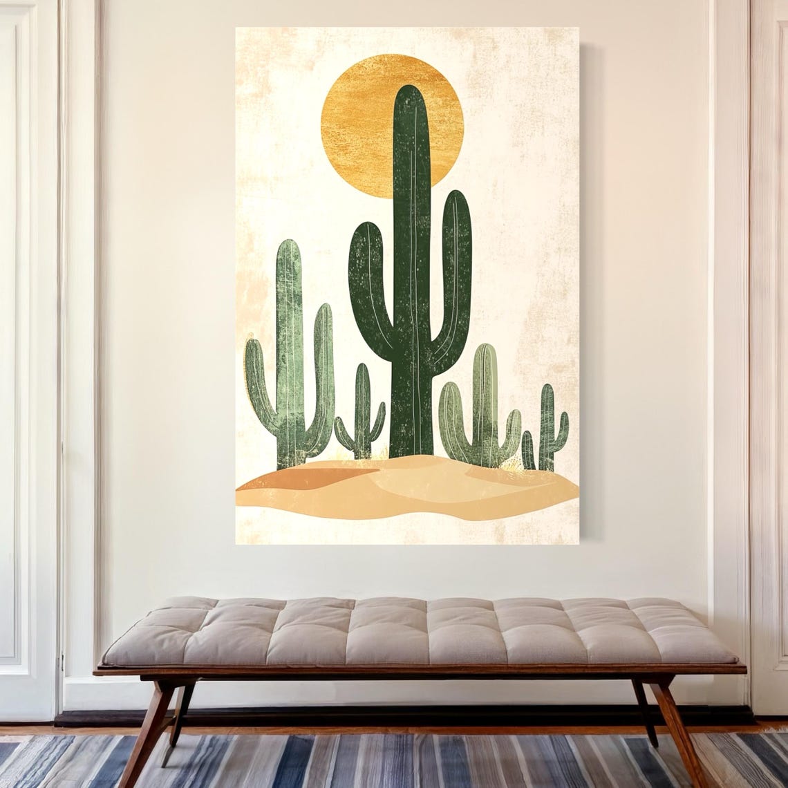 Saguaro Cactus Print - the Sonoran Desert Wall Art, Retro Cacti Poster ...