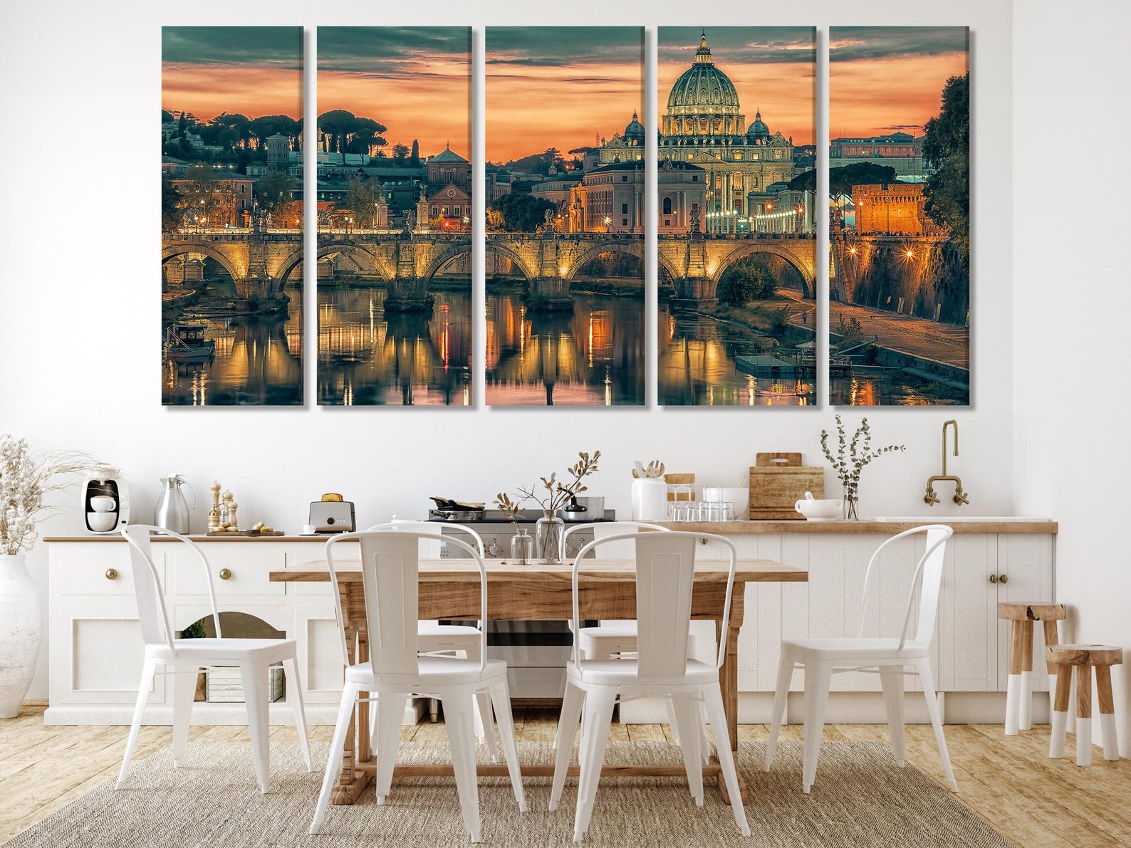 St. Peter's Basilica Wall Art - Modern Rome Cityscape Canvas Print ...