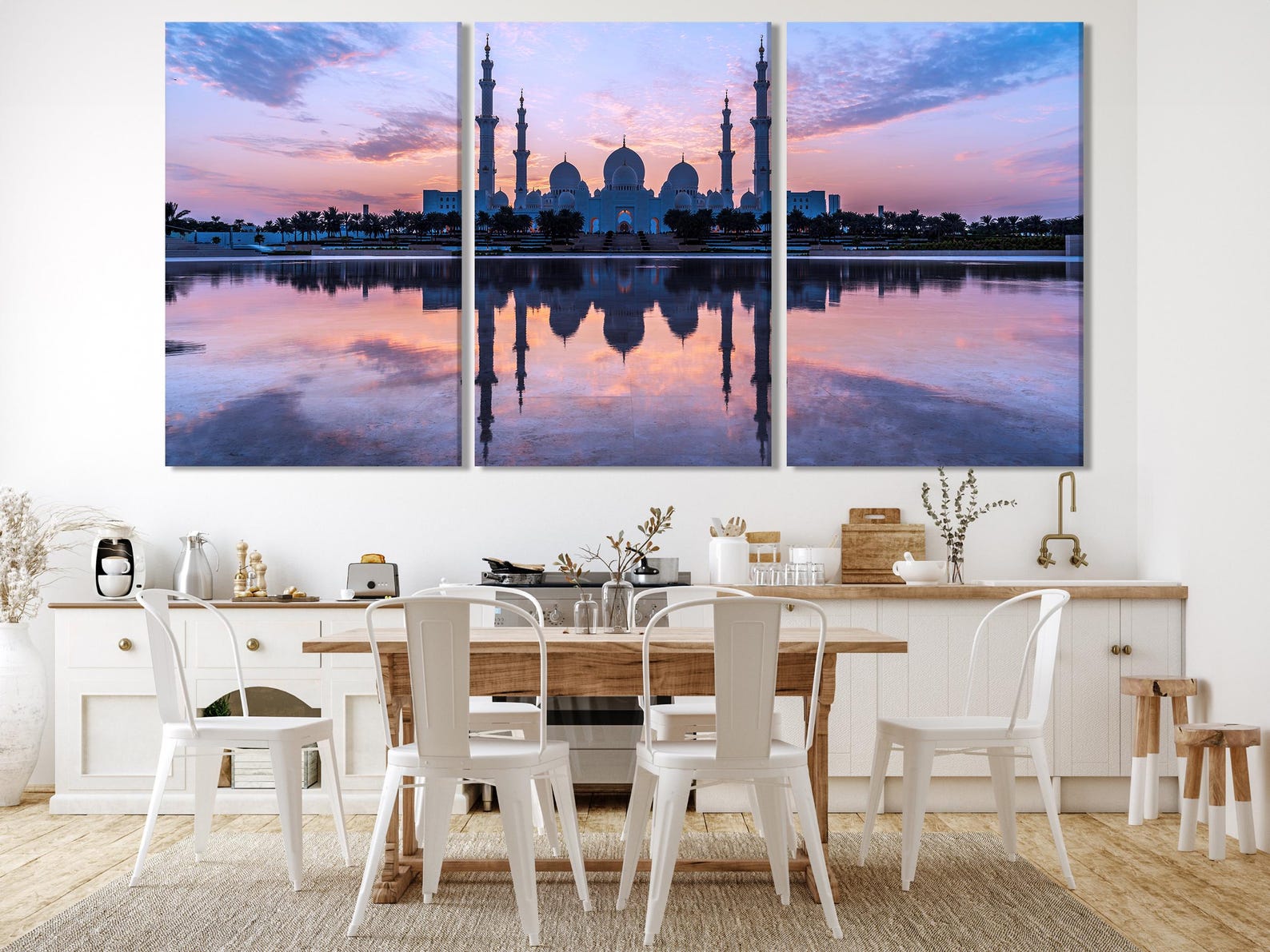 Abu Dhabi Wall Art Sheikh Zayed Grand Mosque Canvas Art Modern Islamic ...