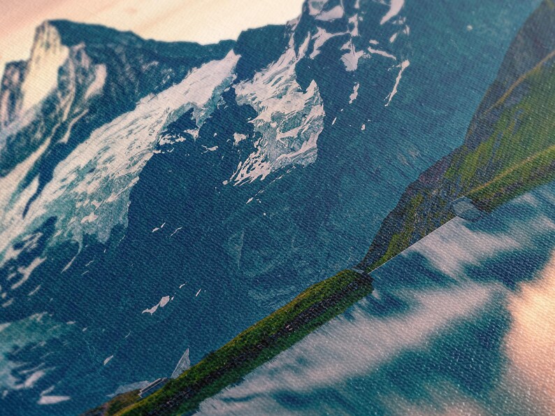 Mountain Landscape Wall Art - Large Alpine Mountain Canvas Print ...