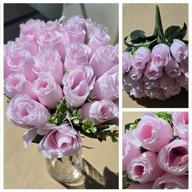 Silk Rose Bouquet Realistic Artificial Flowers, Ideal for Wedding ...