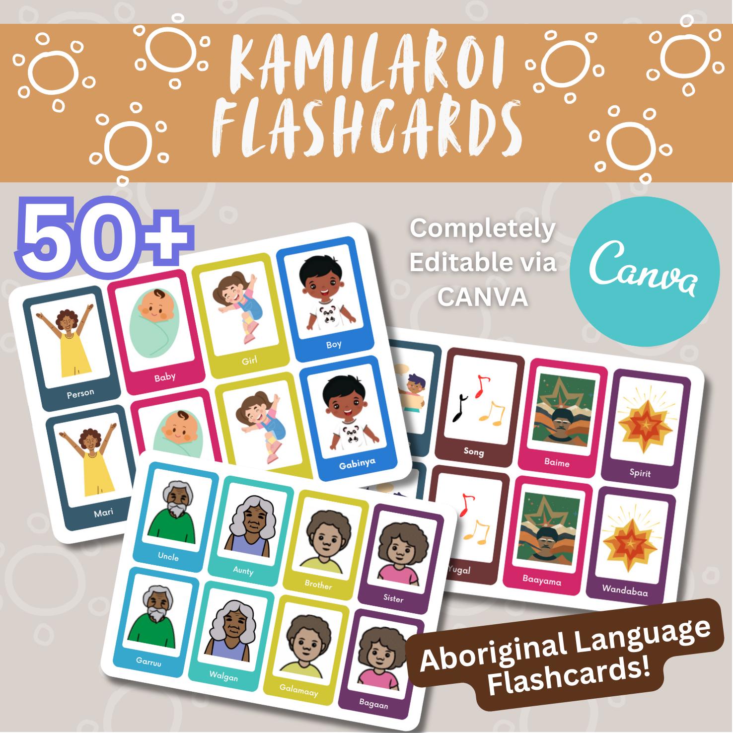Aboriginal Language Flash Cards NAIDOC Resource - Kamilaroi Gamilaraay ...