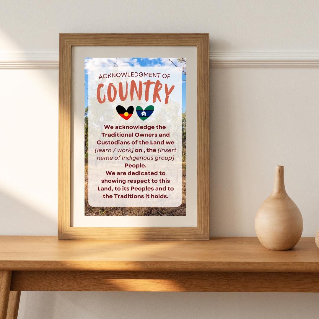 Acknowledgement Poster - Acknowledgement of Country Editable Canva ...