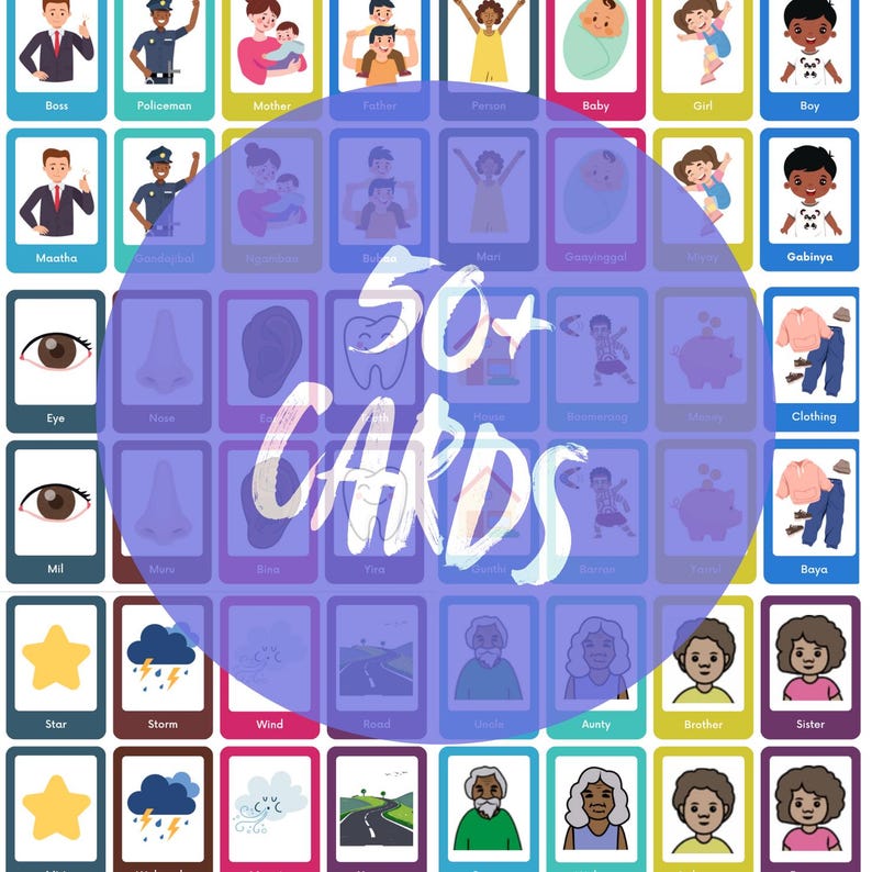 Aboriginal Language Flash Cards NAIDOC Resource - Kamilaroi Gamilaraay ...