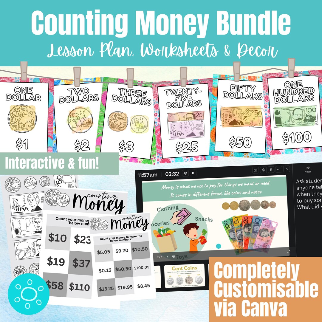 Counting Money - LESSON PLAN BUNDLE Presentation, Activities and ...