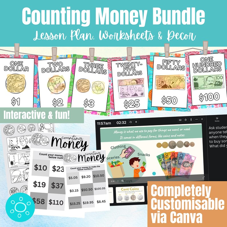 Counting Money LESSON PLAN BUNDLE Presentation, Activities and ...