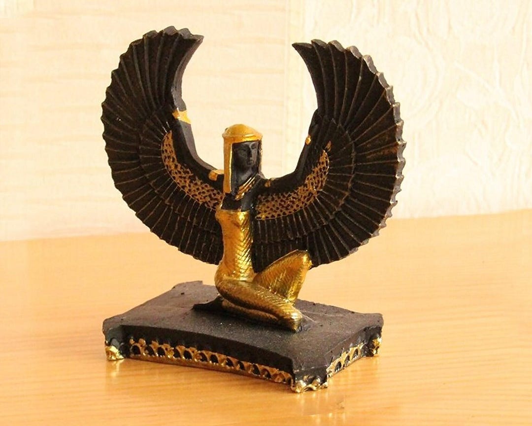 Egyptian Goddess Winged Isis Statue, Egyptian Goddess Isis Open Wings ...