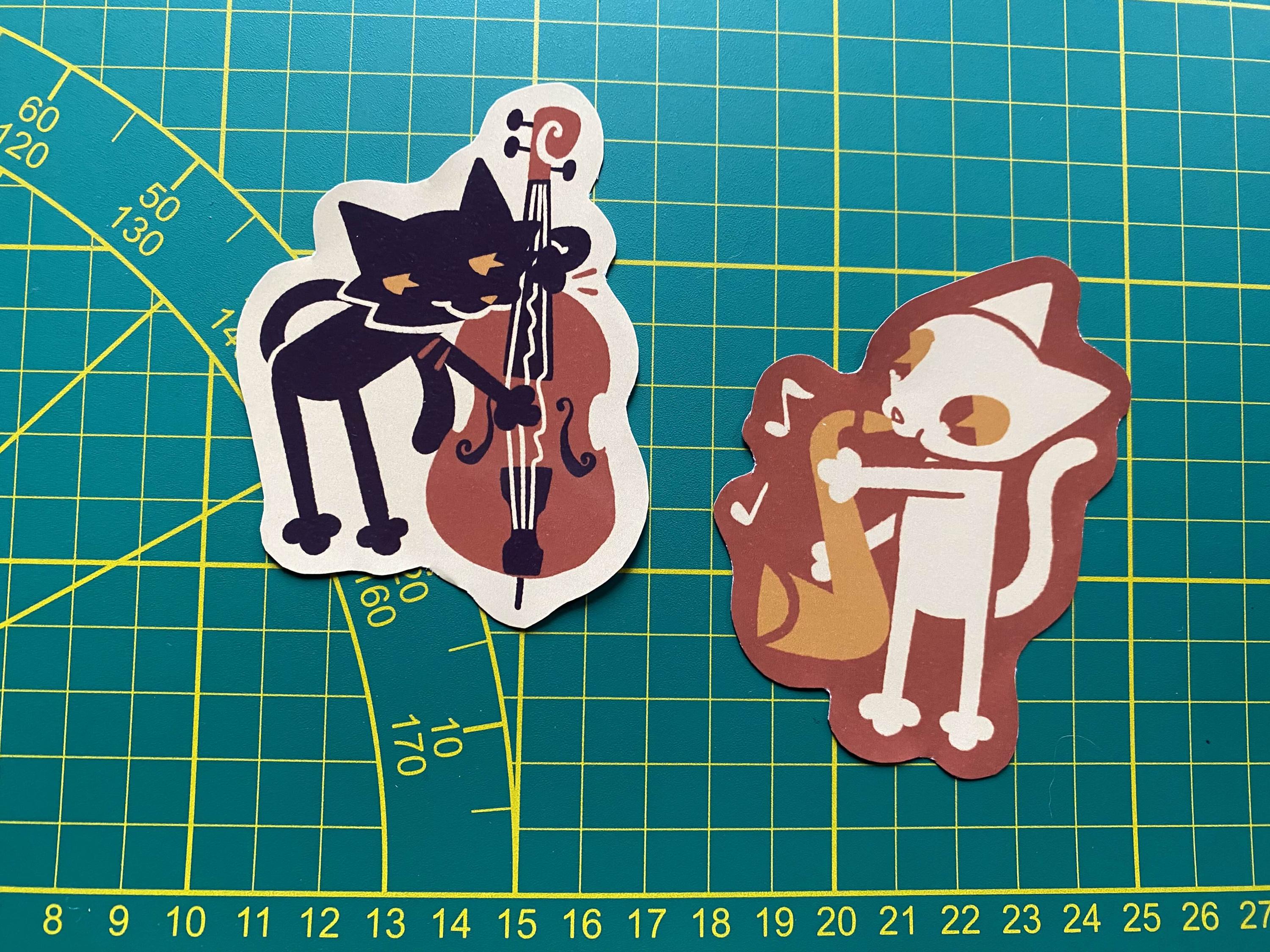 Jazz Cats Sticker Set - Etsy