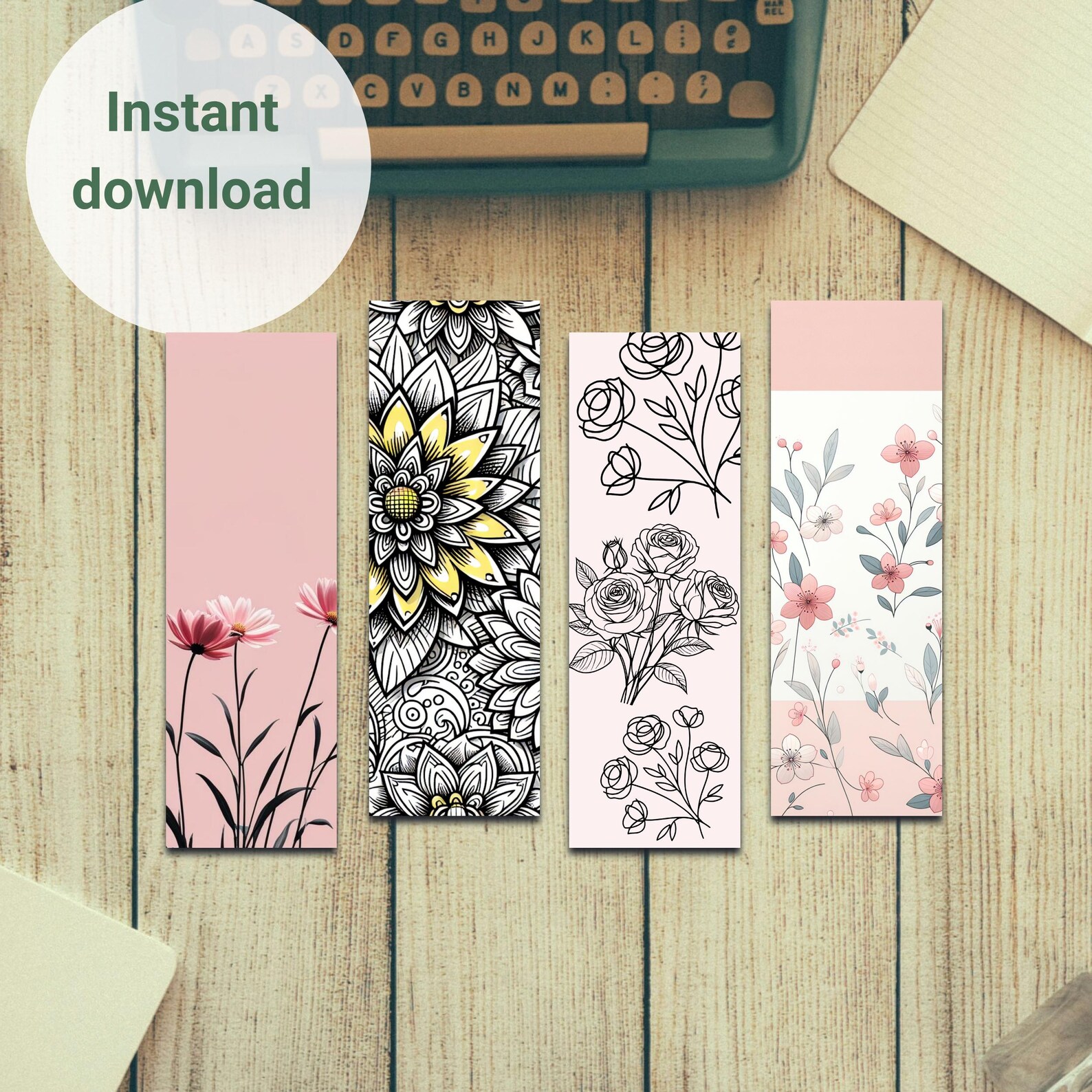 Digital Bookmark | Printable Bookmarks | Instant Download | PDF ...