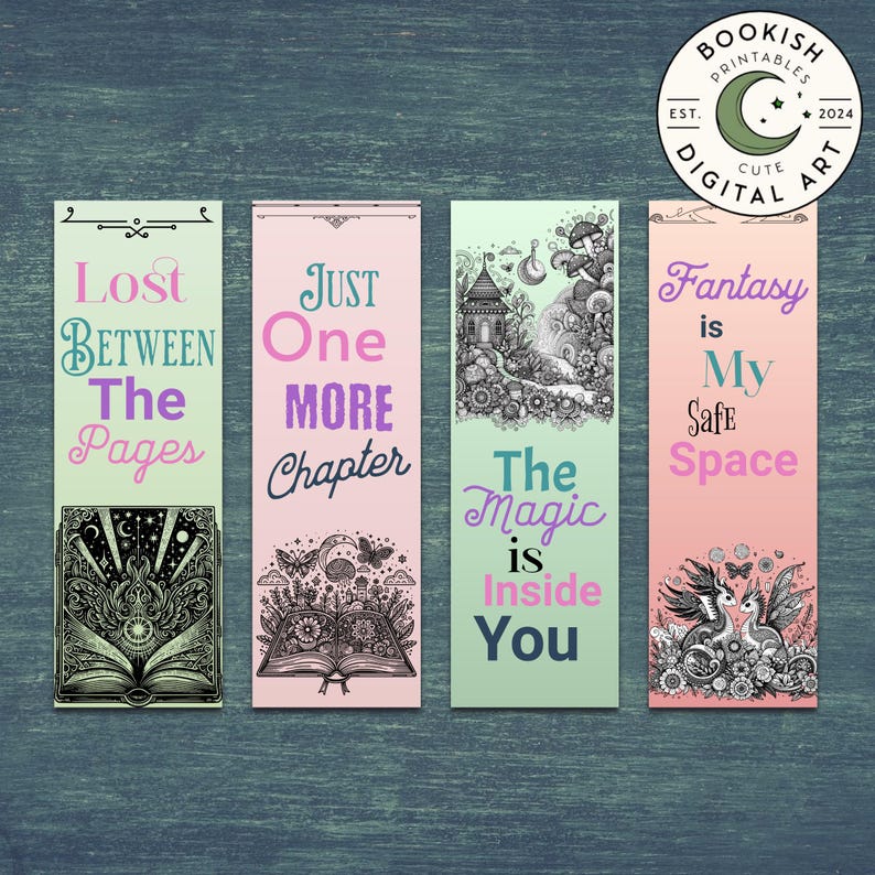 Digital Bookmark | Printable Bookmarks | Instant Download | PDF ...