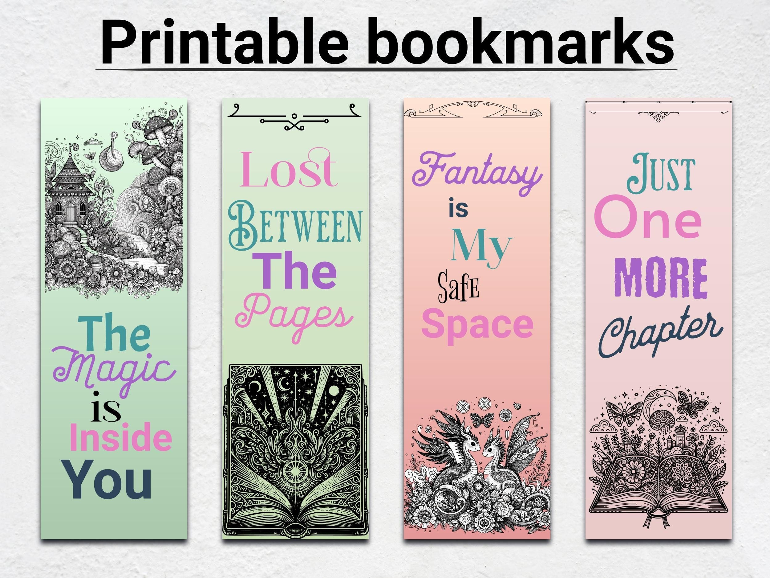 Digital Bookmark | Printable Bookmarks | Instant Download | PDF ...