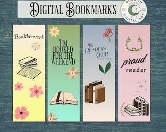 Cute Printable Bookmarks, Digital Bookmark, Instant Download - Etsy
