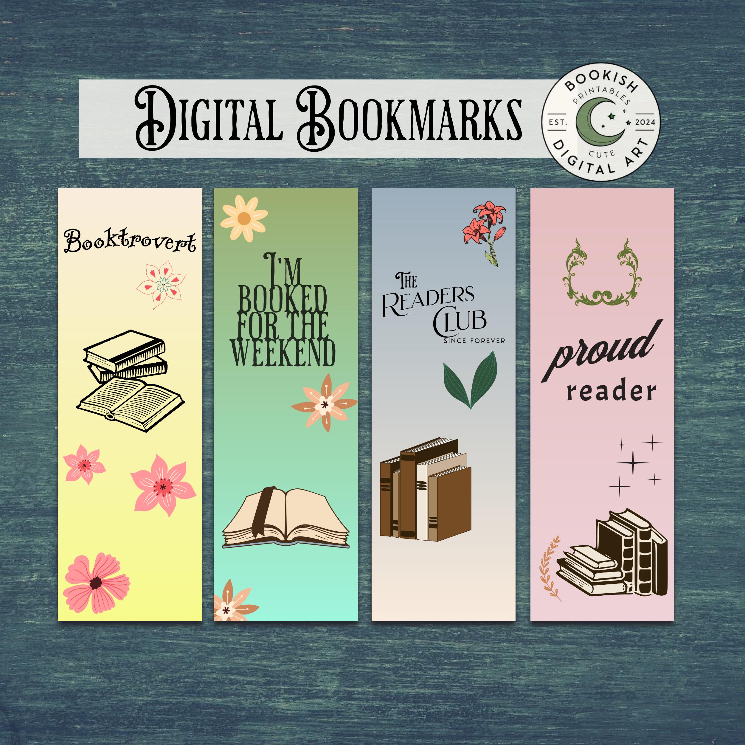 Digital Bookmark | Printable Bookmarks | Instant Download | PDF ...