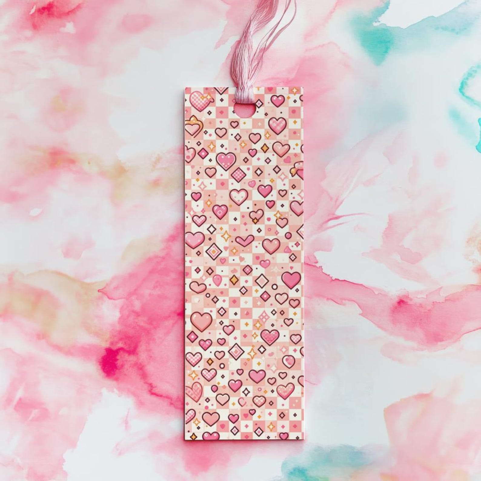 Cute Valentine Bookmarks, Printable Gifts for Book Lovers, Hearts, Cute ...