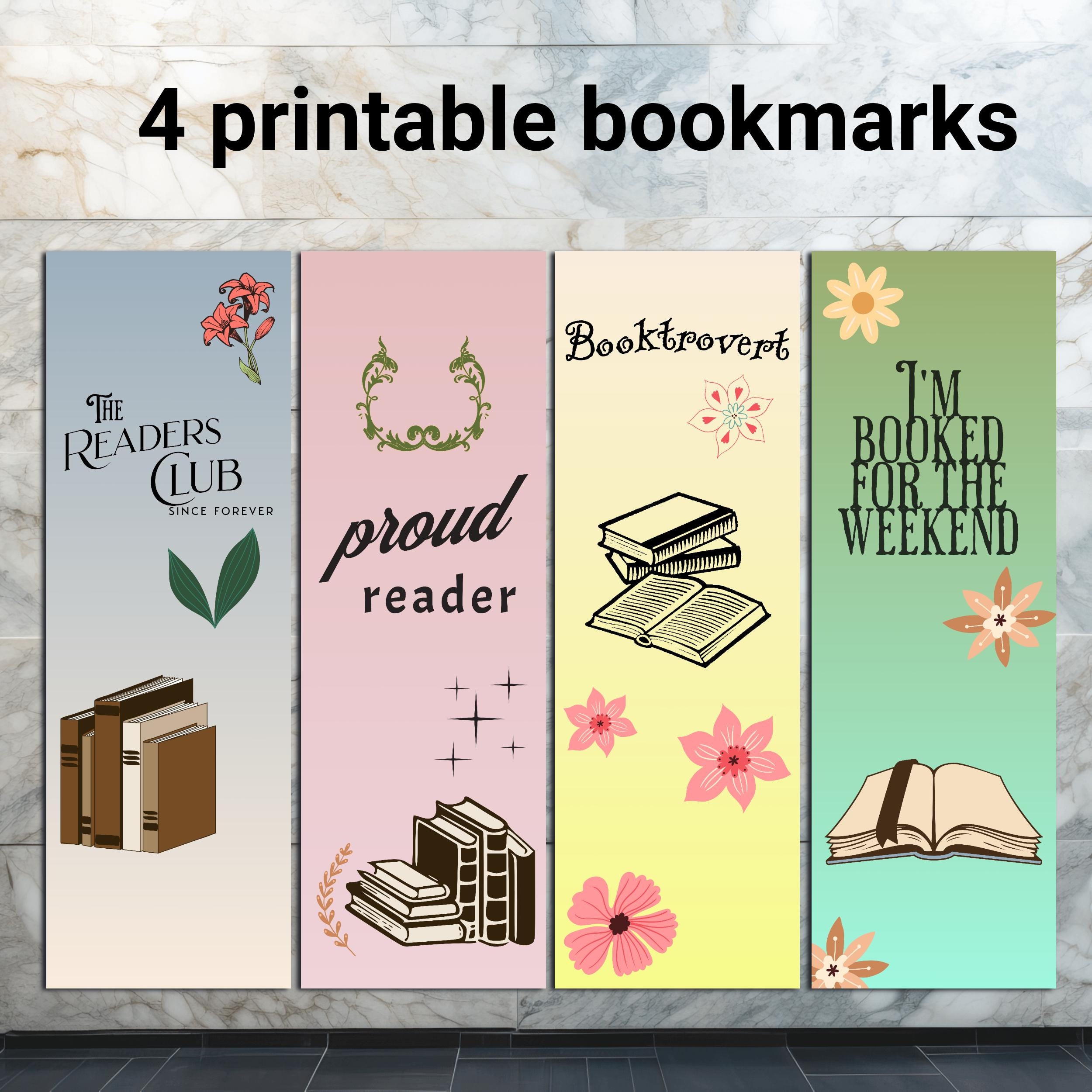 Digital Bookmark | Printable Bookmarks | Instant Download | PDF ...