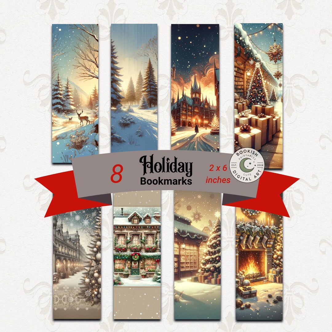 Printable Festive Christmas Bookmarks | Instant Download | PDF ...