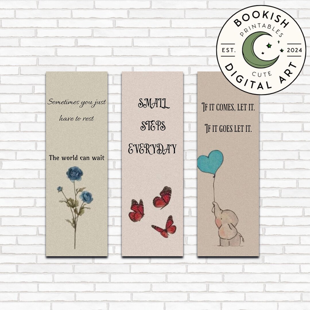 Digital Bookmarks | Positive Affirmations | Printable Bookmarks ...