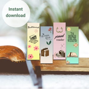 Digital Bookmark | Printable Bookmarks | Instant Download | PDF ...