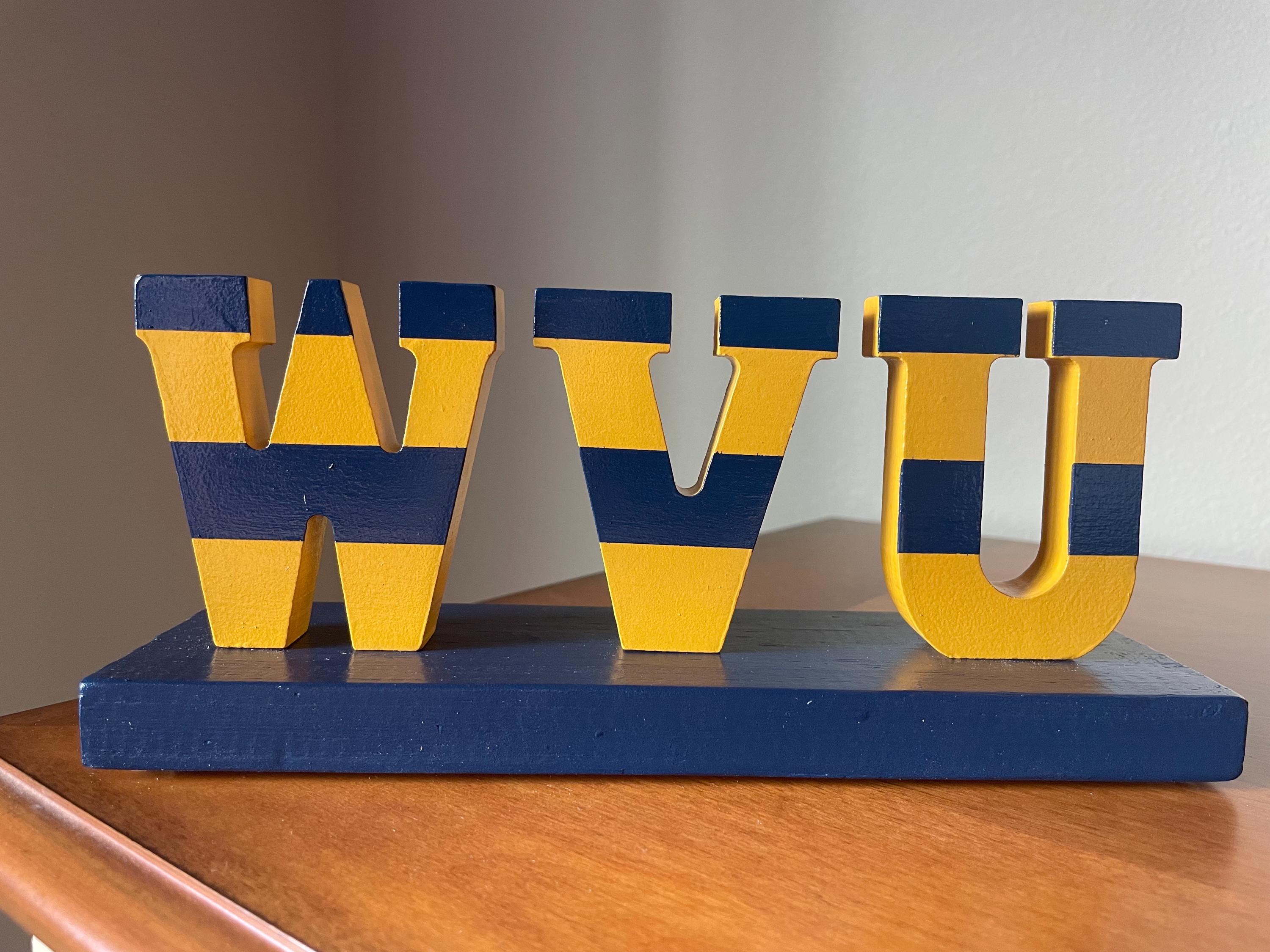 WVU West Virginia University Mountaineers Inspired Handpainted 3D ...