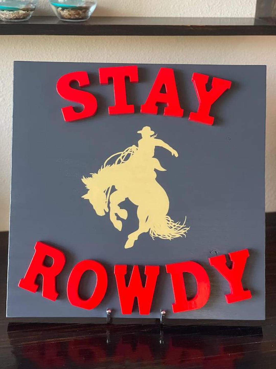 Business Name or Slogan + Logo | Custom Handpainted 3D Wooden Hanging ...