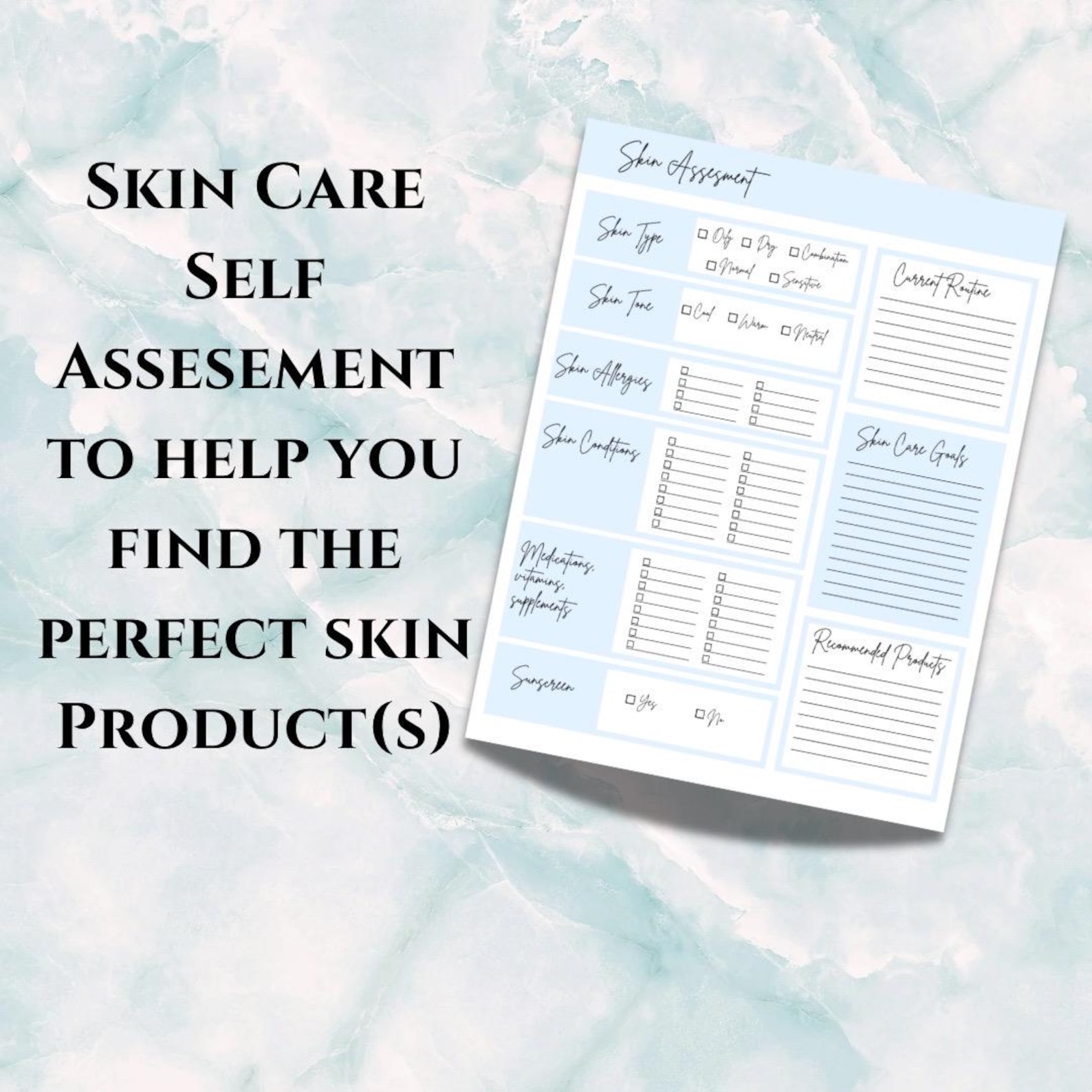 Skincare Routine Template Simple Chart With Recomended Skincare Routine ...