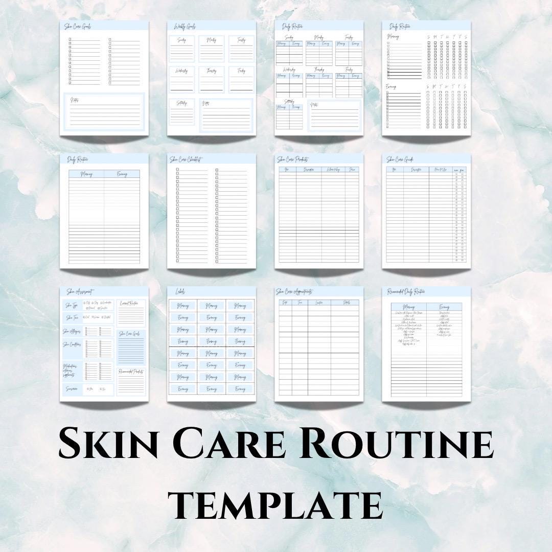 Skincare Routine Template Simple Chart With Recomended Skincare Routine ...