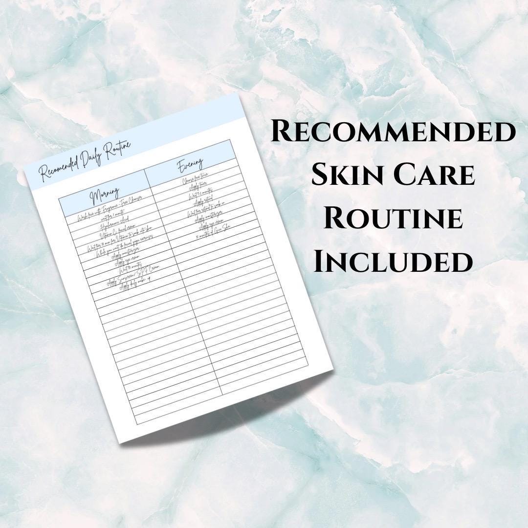 Skincare Routine Template Simple Chart With Recomended Skincare Routine ...