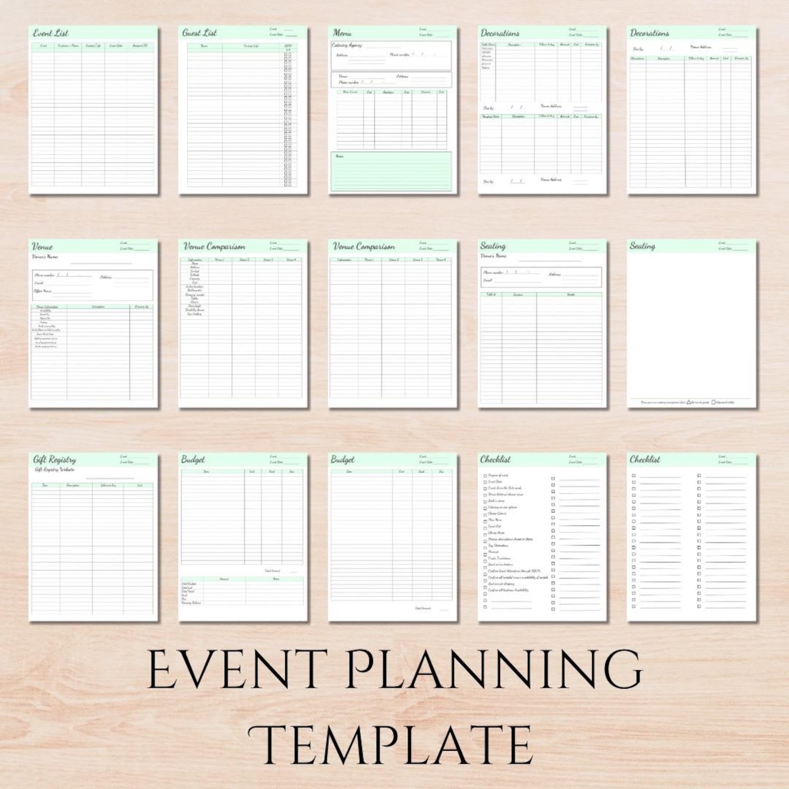 Simple Event Planning Template for Event Organization Template for ...