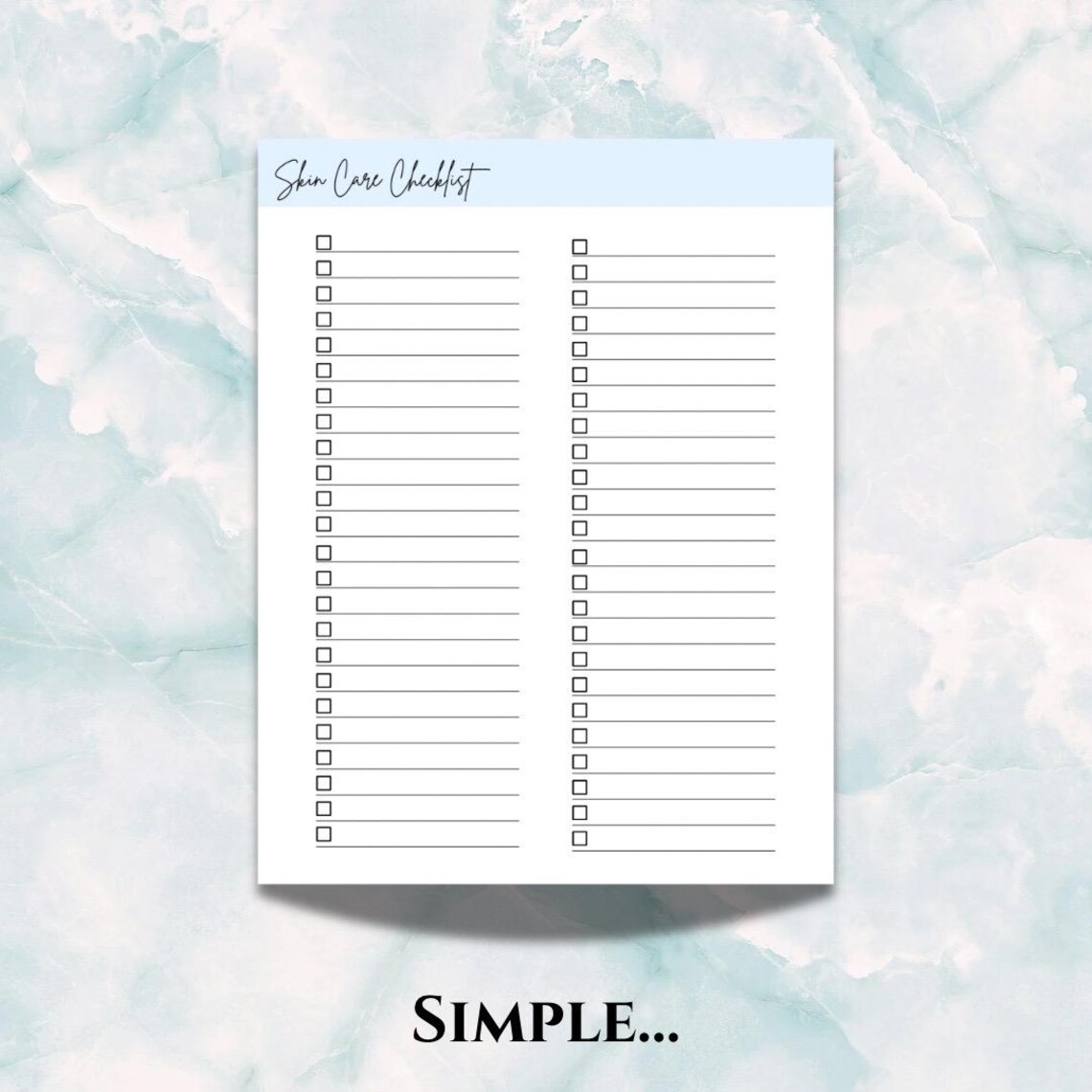 Skincare Routine Template Simple Chart With Recomended Skincare Routine ...